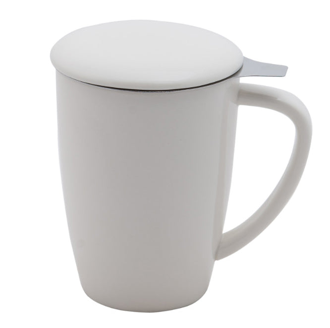 Ceramic Infuser Mug - White – Glenburn Fine Tea